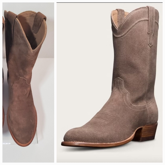 Tecovas | Shoes | Tecovas Mens The Johnny Taupe Brown Suede Cowboy ...